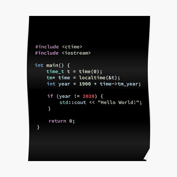 "Hello World 2020 in C++ Programming Language, Programmer, Source Code ...