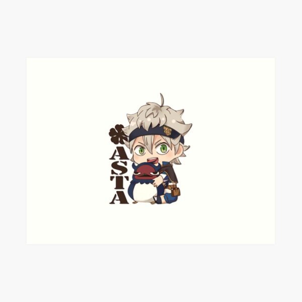 "Black Clover - Asta Chibi" Art Print by OnlySkills | Redbubble