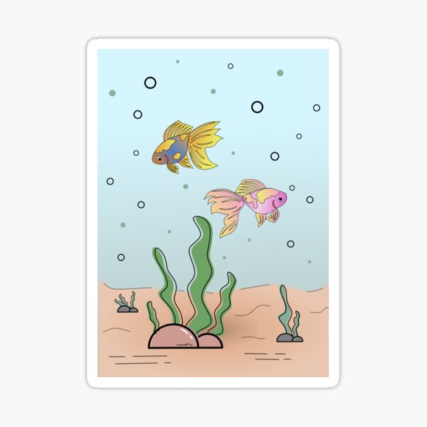 "Ornamental fish" Sticker by Mecolorful | Redbubble