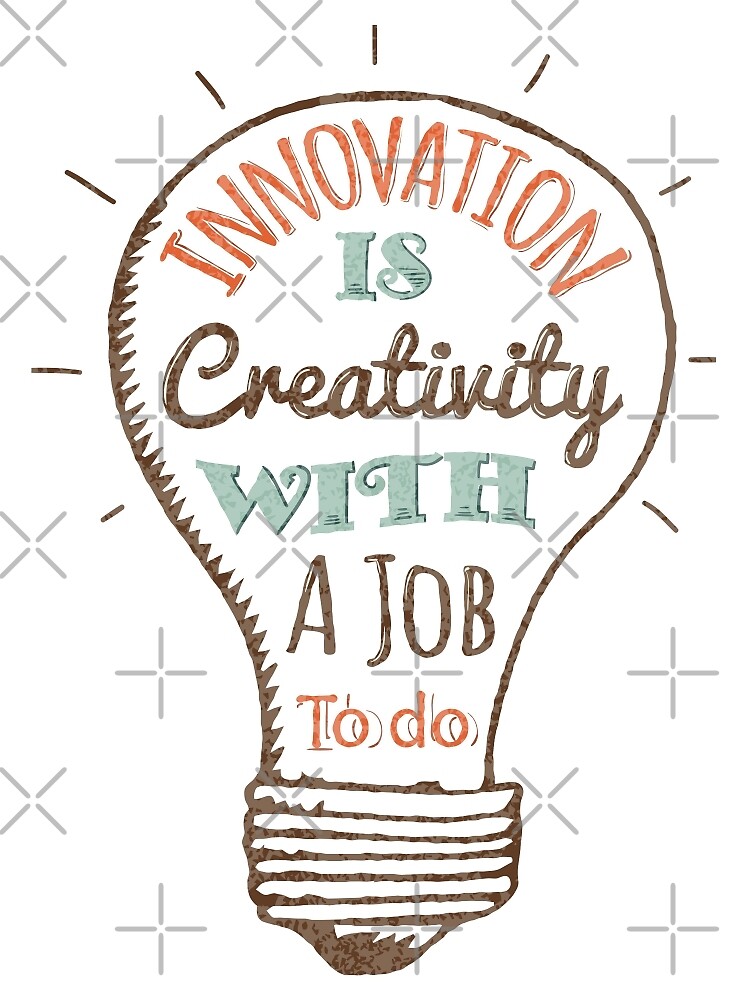 "Innovation is Creativity" Poster for Sale by intrique8 | Redbubble