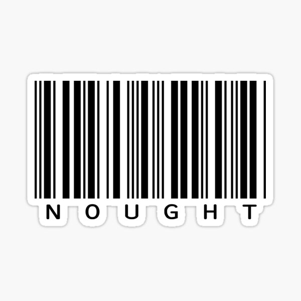 "Nought Zero Nil Barcode Sticker Tshirt" Sticker by gamerzemporium ...