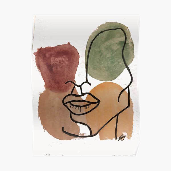 "Linework Face " Poster by arcanicartist | Redbubble