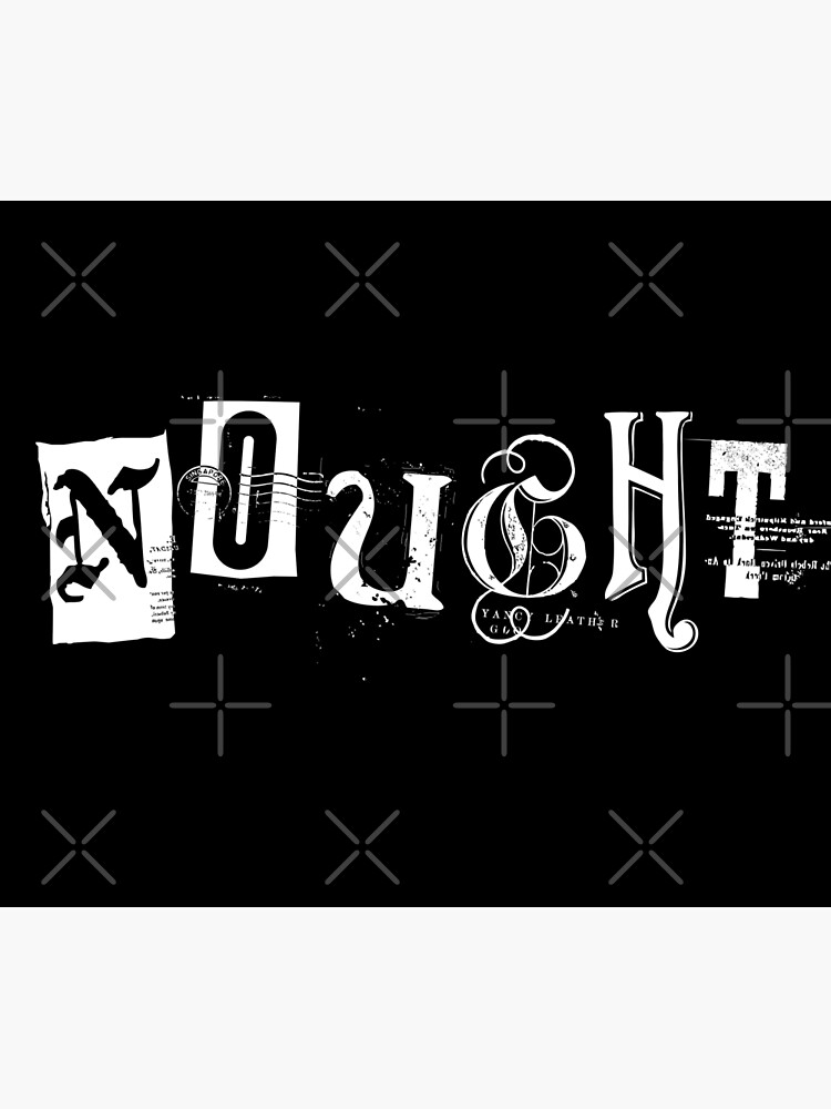 "Nought Zero Nil Barcode Goth Circus Tshirt Sticker" Metal Print by ...