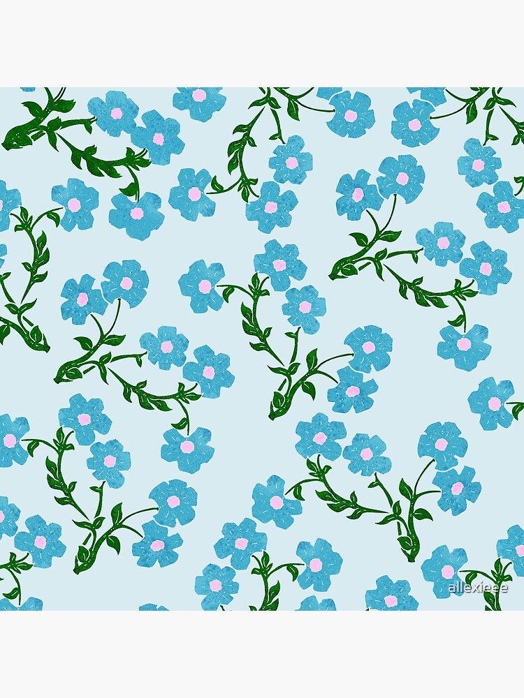 "Cottagecore Farmcore Blue Tiny Flower Aesthetic Vintage Pattern ...