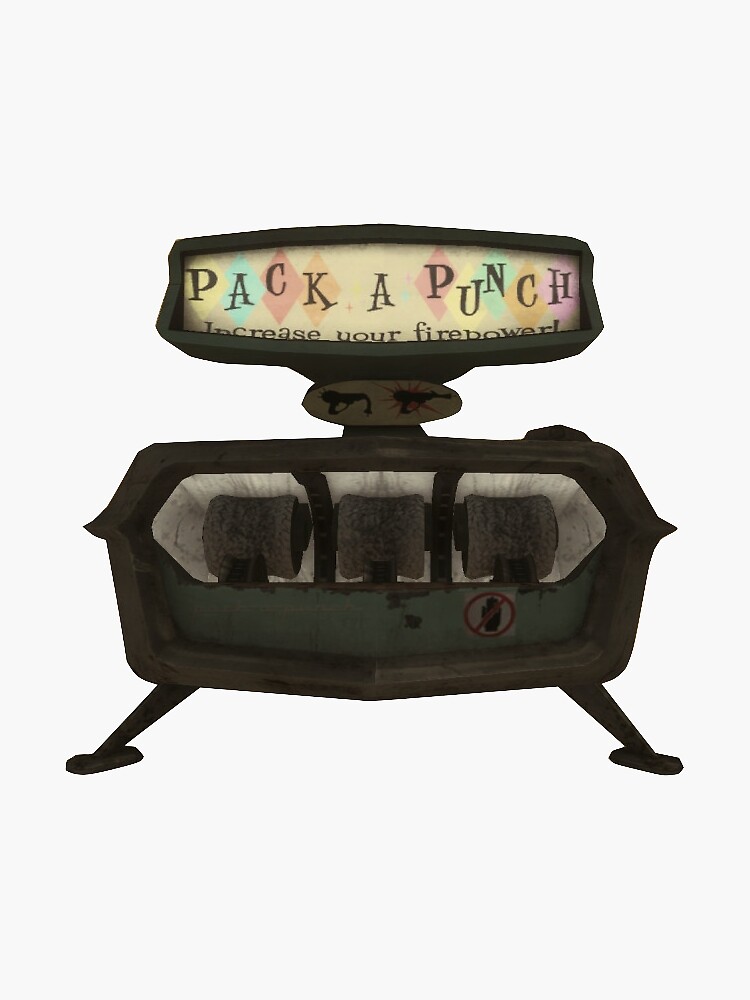 "Pack-A-Punch Machine" Sticker for Sale by Andy1644 | Redbubble