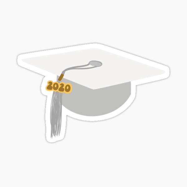 "2020 White Graduation Cap" Sticker for Sale by morgannling | Redbubble