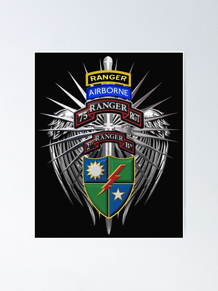 "Awesome 75th Ranger Regiment – 2nd Battalion" Poster for Sale by ...