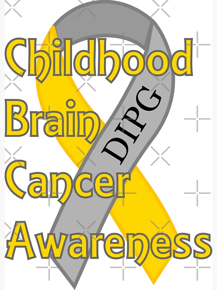 "DIPG Ribbon" Poster for Sale by AFordhamDesigns | Redbubble