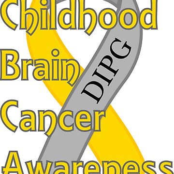 "DIPG Ribbon" Sticker for Sale by AFordhamDesigns | Redbubble