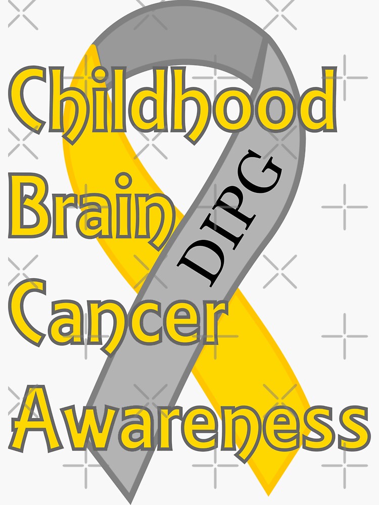 "DIPG Ribbon" Sticker for Sale by AFordhamDesigns | Redbubble