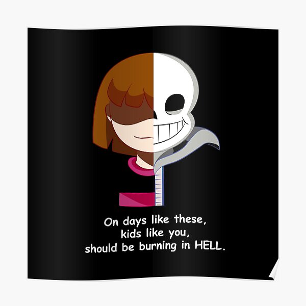 "Undertale Sans VS Frisk" Poster for Sale by ZARIAA | Redbubble