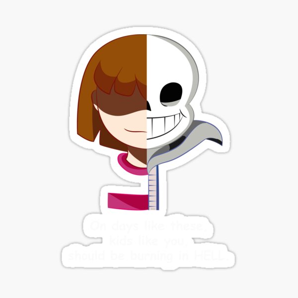 "Undertale Sans VS Frisk" Sticker for Sale by ZARIAA | Redbubble