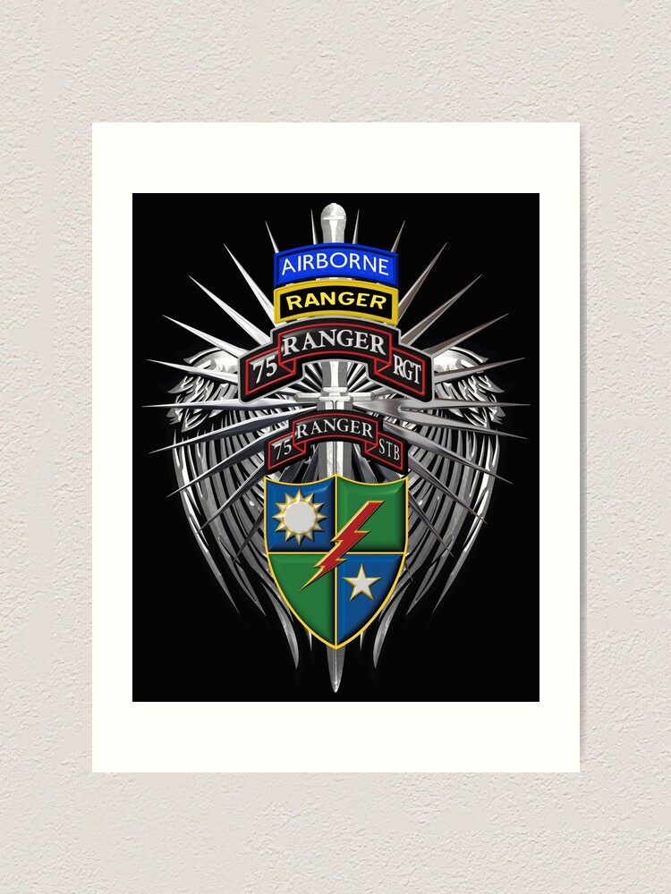 "Awesome 75th Ranger Regiment – 3rd Battalion" Art Print by ...