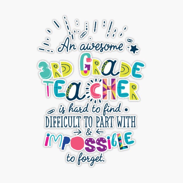 3rd Grade Teacher Quotes Best 3rd Grade Teacher. Ever: Cute Line