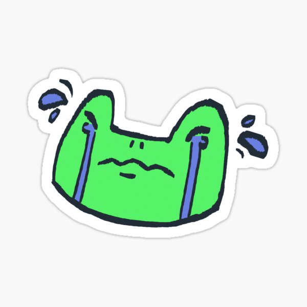 "Sad Froggy (Funky Froggies)" Sticker for Sale by HeyMilkMann | Redbubble