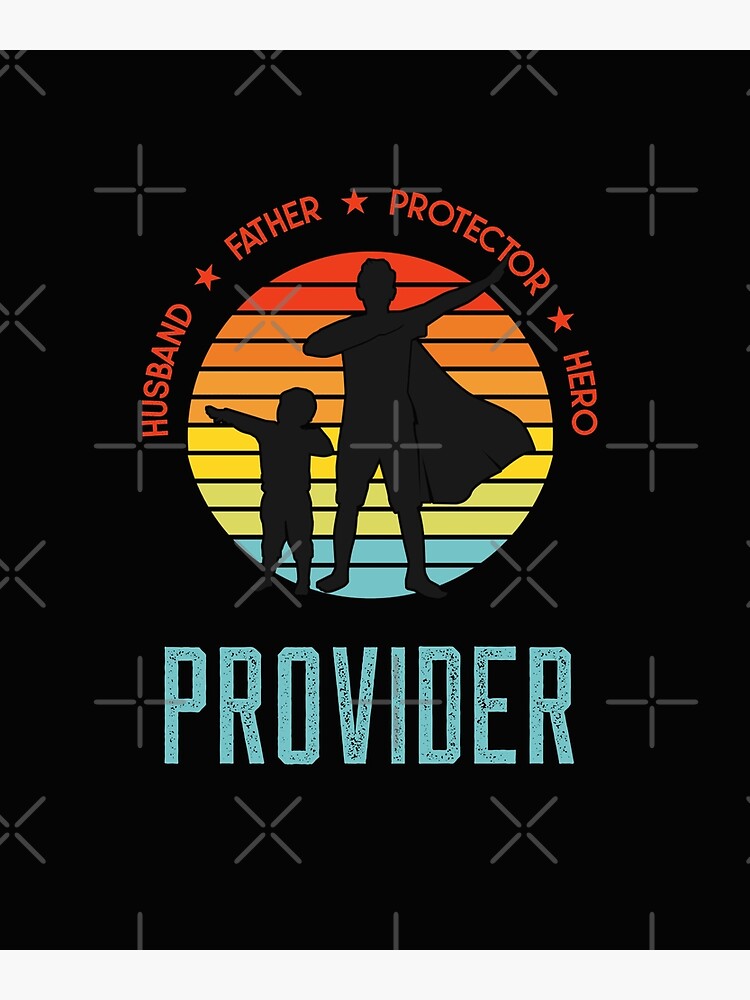 "Husband Father Protector Hero Provider, Vintage Sunset Graphic, For ...