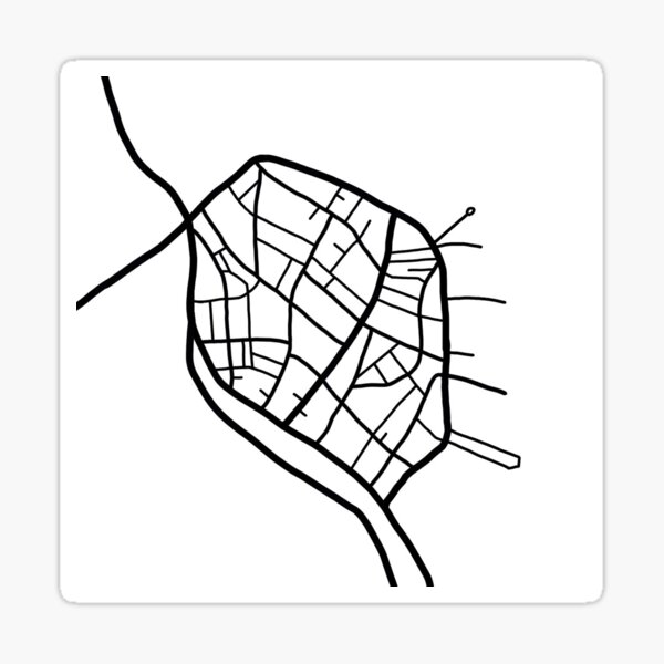"North End Street Map" Sticker by fifi-createz | Redbubble
