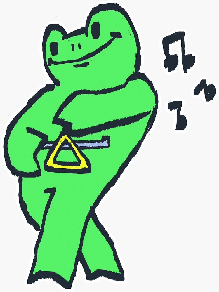"Triangle Froggy (Funny Frogs)" Sticker for Sale by HeyMilkMann | Redbubble