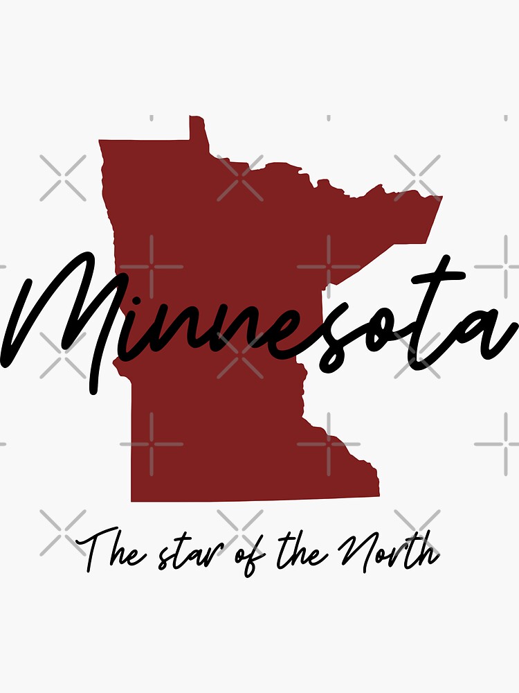 "Minnesota State Motto The star of the north" Sticker by Drs645 | Redbubble