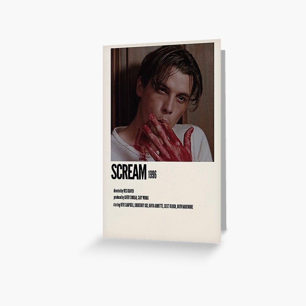 "billy loomis scream movie poster " Sticker for Sale by peachypipe ...