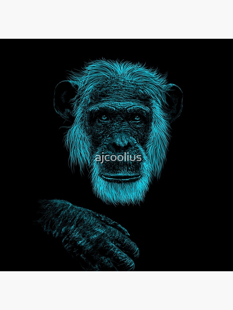 "Blue ape drawing" Poster for Sale by ajcoolius | Redbubble