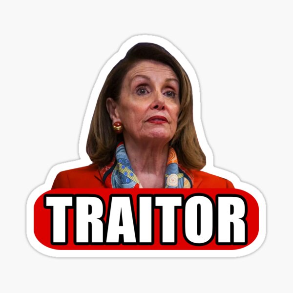 "Nancy Pelosi Traitor" Sticker for Sale by WhimsicalNature | Redbubble