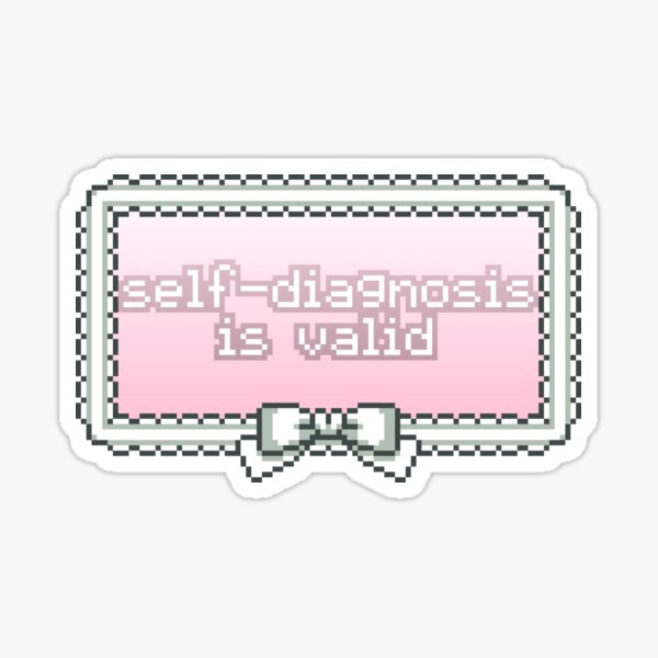 "Self-Diagnosis Stamp" Sticker for Sale by protovampire | Redbubble