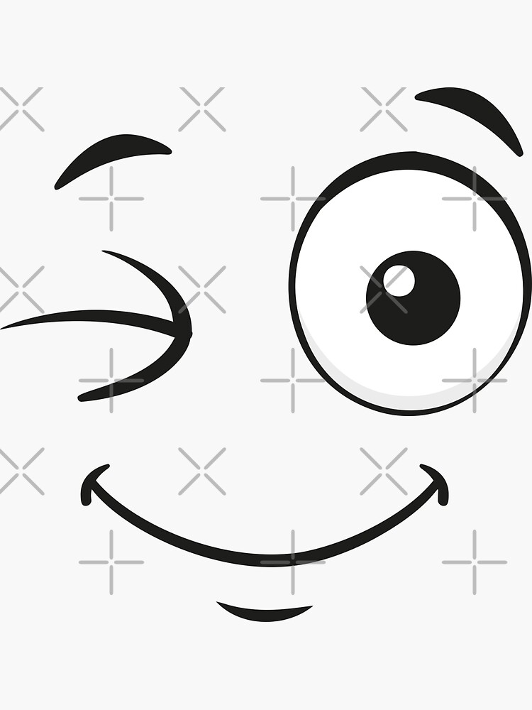 "Smiley Face wink" Sticker by skdesigns83 | Redbubble