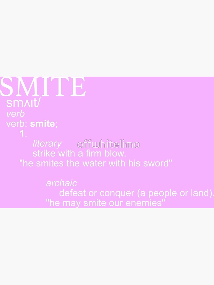 "SMITE Definition" Poster by offwhitelimo | Redbubble