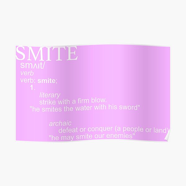 "SMITE Definition" Poster by offwhitelimo | Redbubble