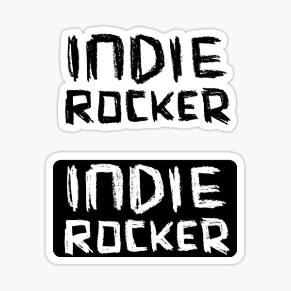 "Indie Rocker handwritten text font" Sticker for Sale by badlydrawnbabe ...