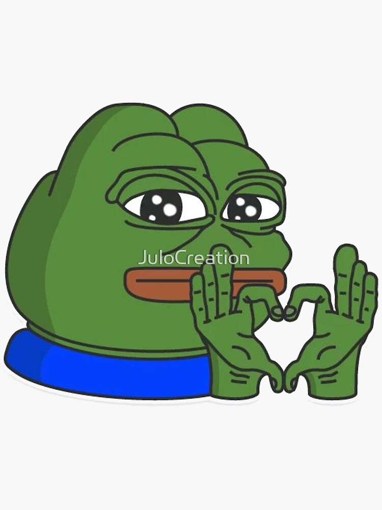 Sticker « stickers meme green pepe love », par JuloCreation | Redbubble