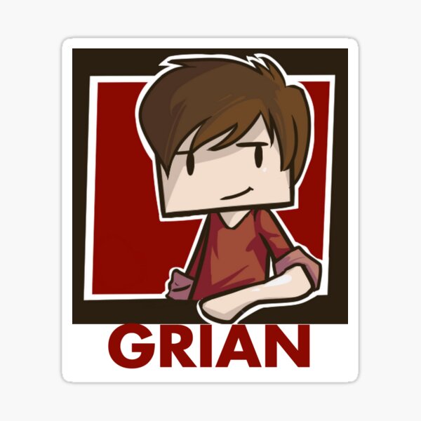 "Grian Hermitcraft" Sticker by ArtworkDesign | Redbubble