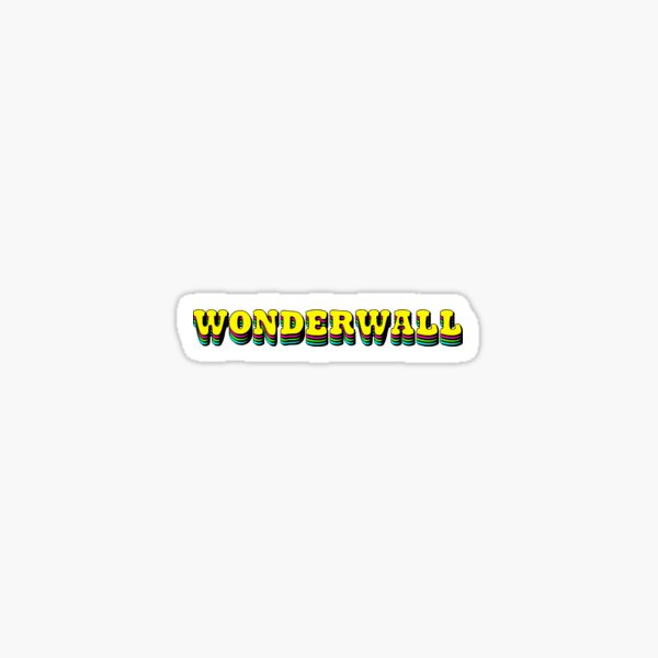 "Wonderwall Psychedelic Logo" Sticker by HeyFellowKids | Redbubble