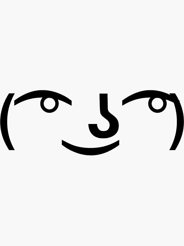"Lenny Face Meme Design" Sticker by sameileen | Redbubble