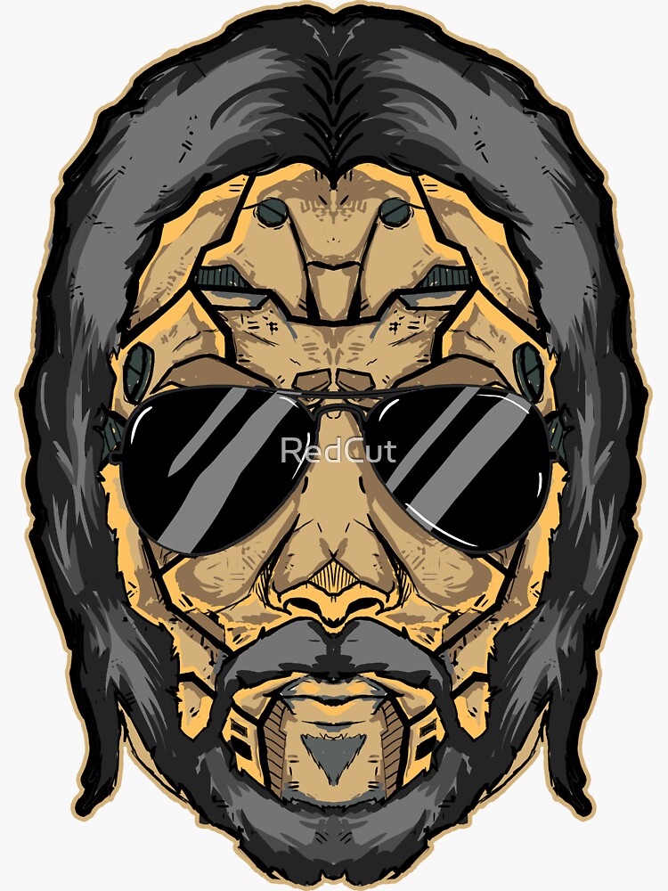 "Keanu Reeves Cyberpunk SamuraiGift Mask Surgical Mask" Sticker for ...