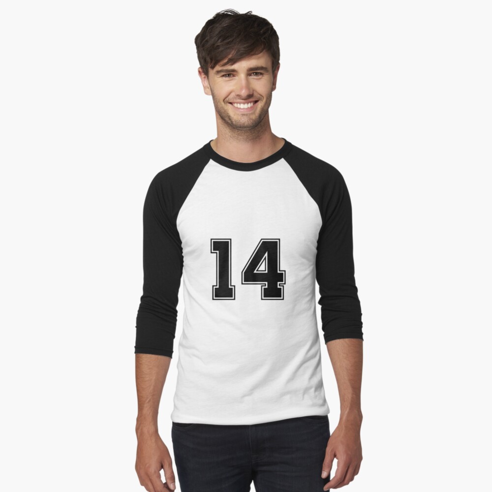 "14 American Football Classic Vintage Sport Jersey Number in black ...