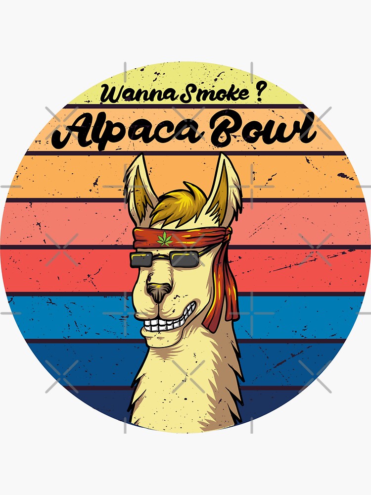 "Wanna Smoke Alpaca Bowl Weed Funny Cannabis 420 Shirt, Alpaca Smoking ...