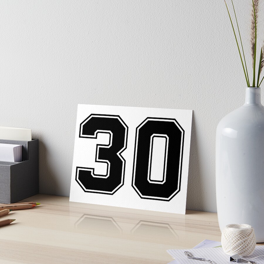 "30 American Football Classic Vintage Sport Jersey Number in black ...