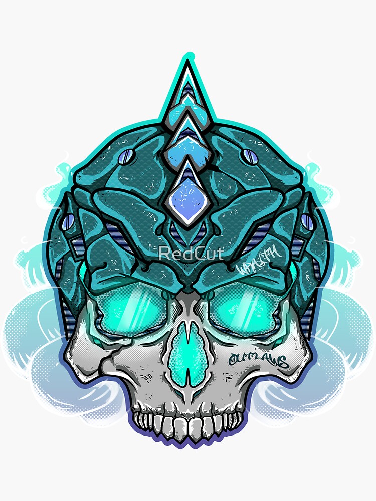 "Wraiths Cyberpunk Samurai Gifts Mask Face Mask Maelstrom" Sticker by ...