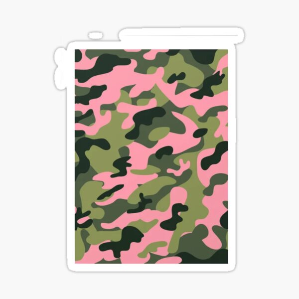 "pink and green camo" Sticker for Sale by saramegan | Redbubble