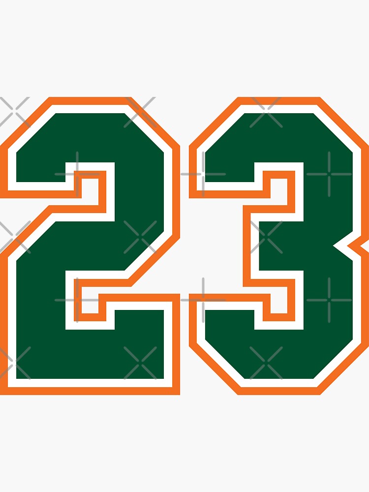 "23 Jersey Number Number twenty-three Straight From Miami" Sticker by ...