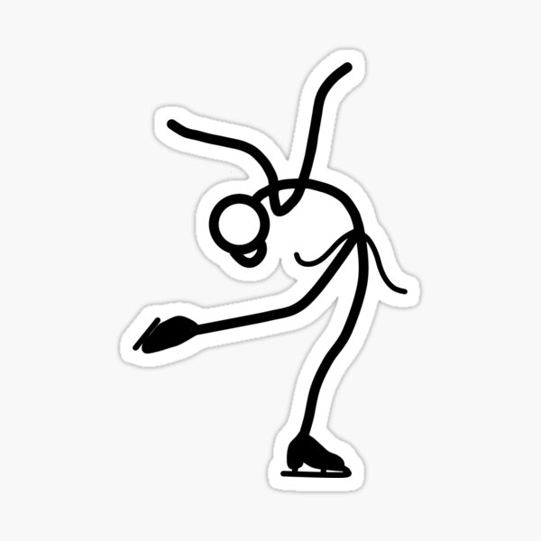 "Stickman / Ice Skating" Sticker for Sale by LotusCreations | Redbubble