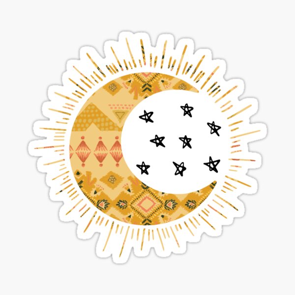 "sun moon & stars" Sticker for Sale by nicoleevery | Redbubble