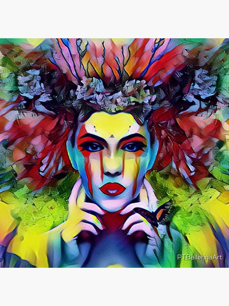 "Gothic Flower Fairy Face Rainbow Colours" Sticker for Sale by ...