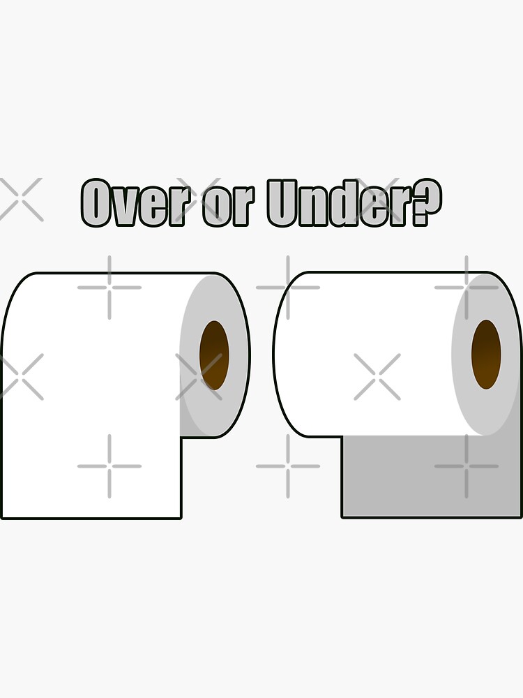 "Over or Under?" Sticker for Sale by hogies | Redbubble