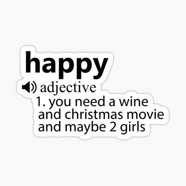 "funny happy definition " Sticker for Sale by TiTifass | Redbubble