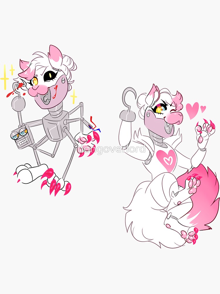 "Fnaf World Mangle" Sticker for Sale by dongoverlord | Redbubble