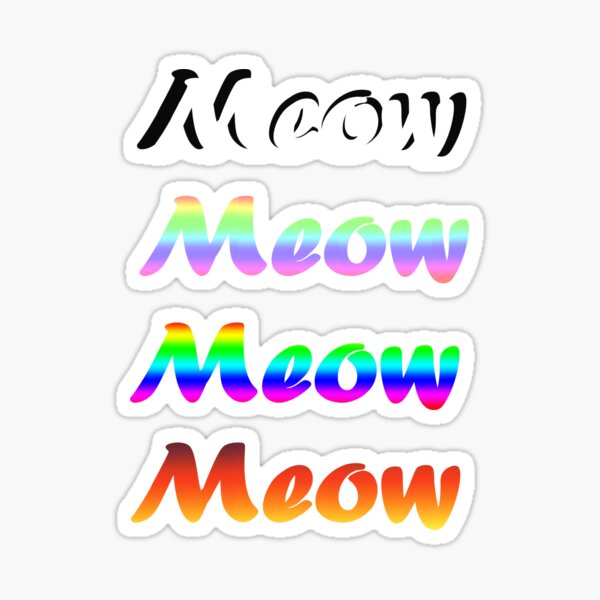 "Meow stickers pack" Sticker for Sale by delendacolendus | Redbubble