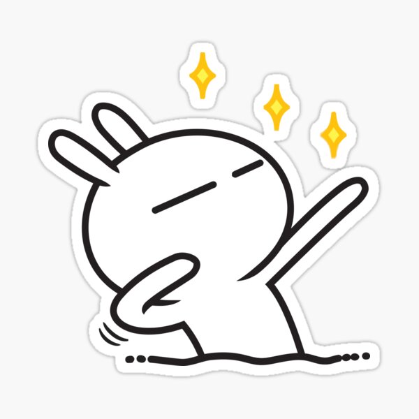 "tuzki emoticon" Sticker by cooldesigns4uu | Redbubble